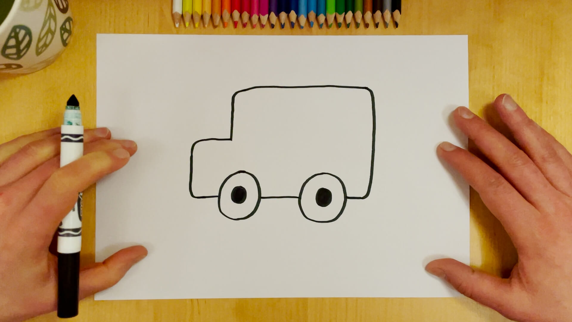 🚌/😡 How to Draw an Easy Optical Illusion for Kids: A Bus/Angry Face