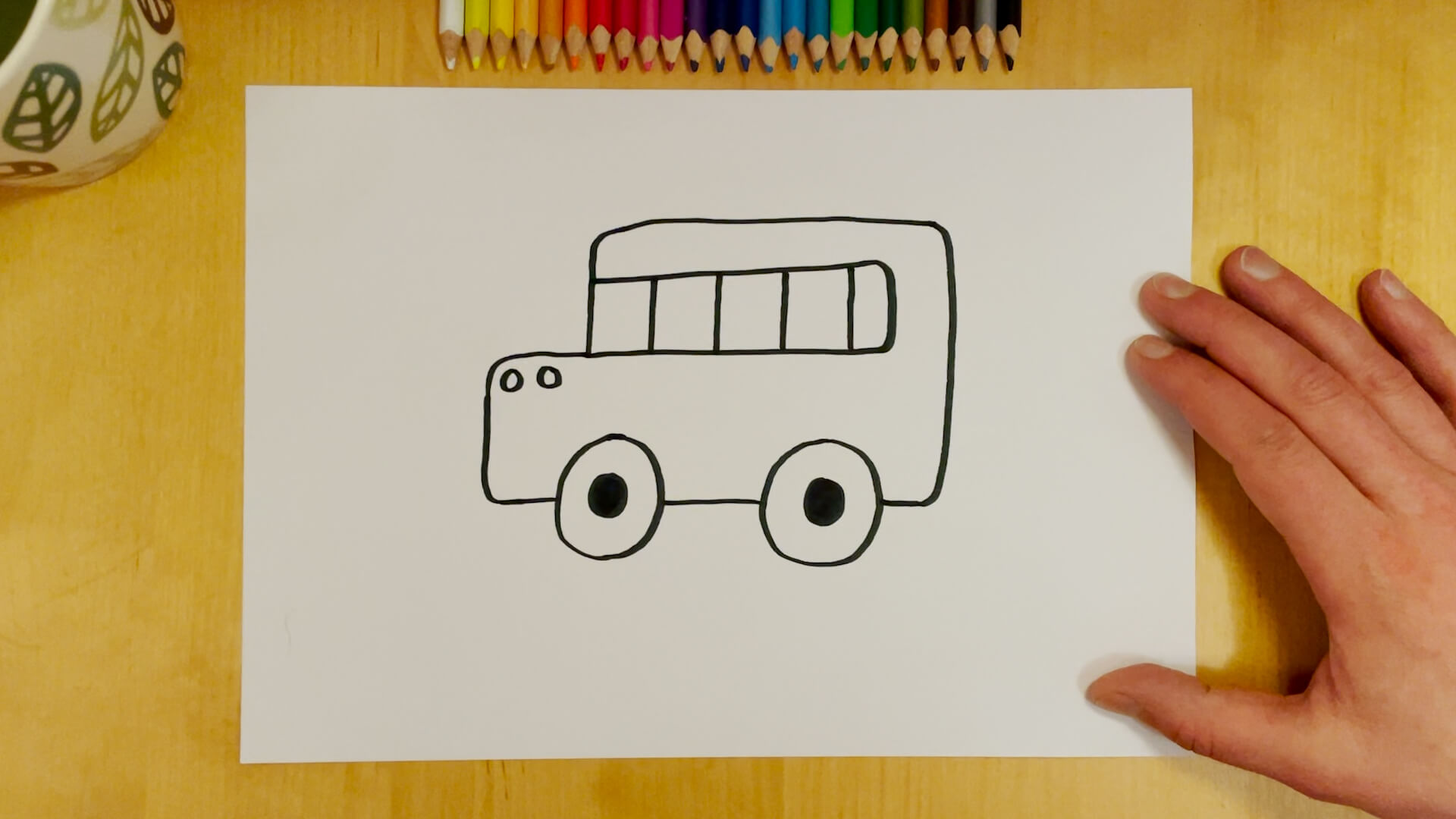 🚌/😡 How to Draw an Easy Optical Illusion for Kids: A Bus/Angry Face