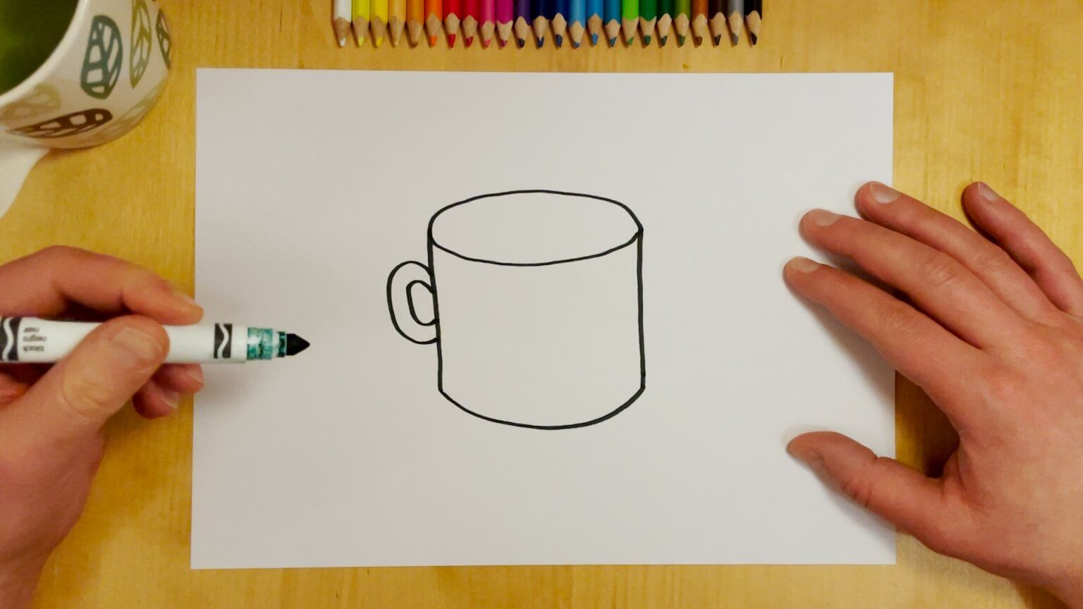 ☕️ How to Draw a 3D Coffee Mug | Easy, Easy Drawing for Kids