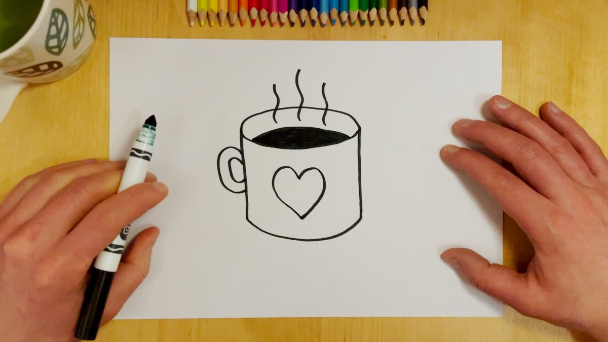 ☕️ How to Draw a 3D Coffee Mug | Easy, Easy Drawing for Kids