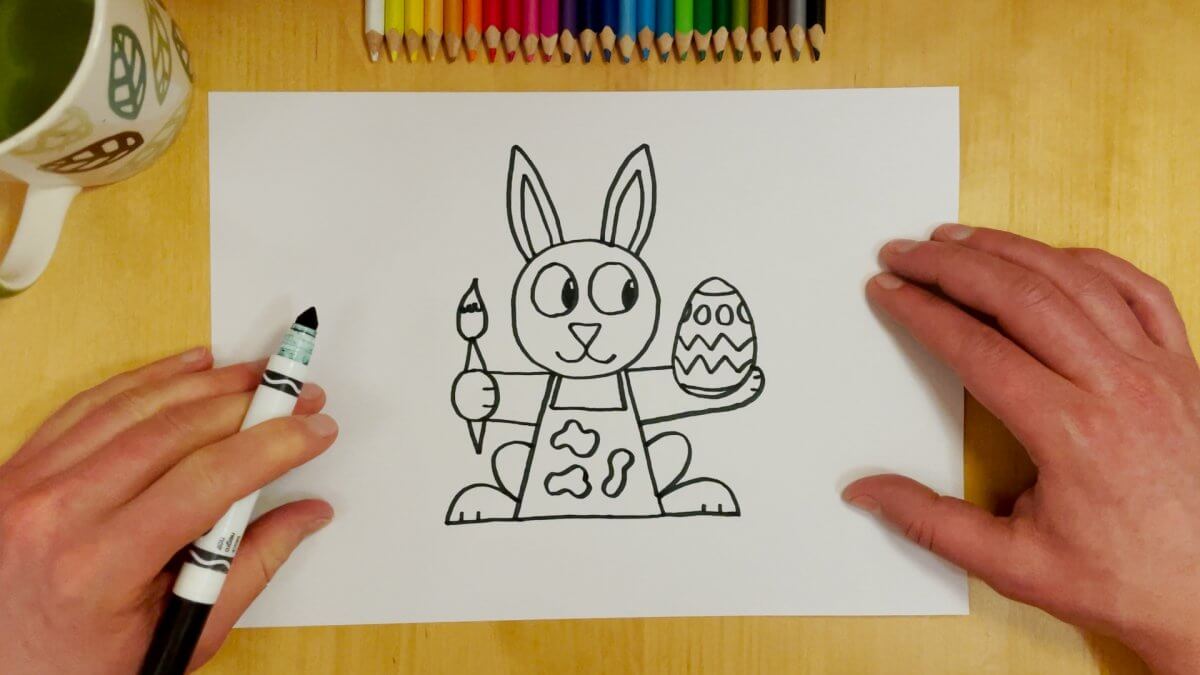 🐰 How to Draw the Easter Bunny | Easy, Easy Drawing for Kids