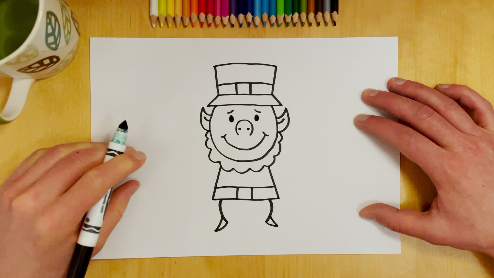 🍀 How to Draw a St. Patrick's Day Leprechaun | Easy Drawing for Kids
