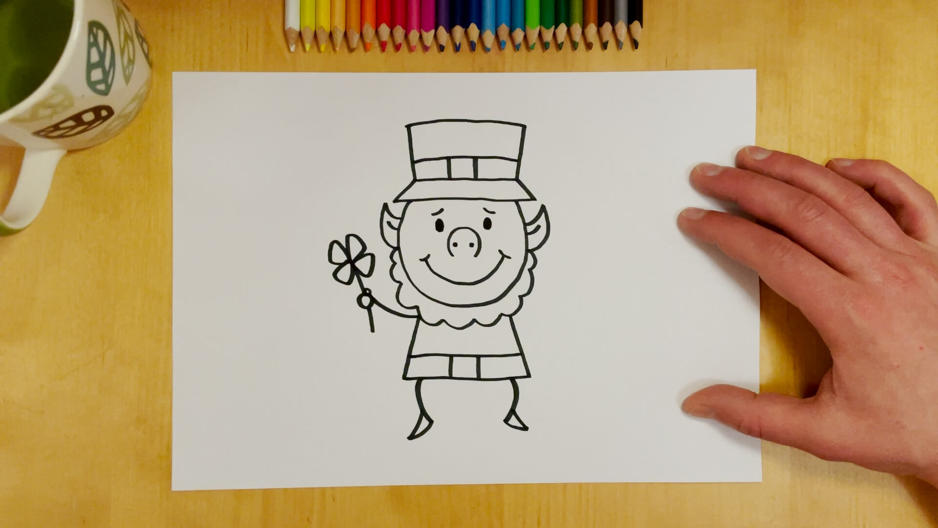 🍀 How to Draw a St. Patrick's Day Leprechaun | Easy Drawing for Kids